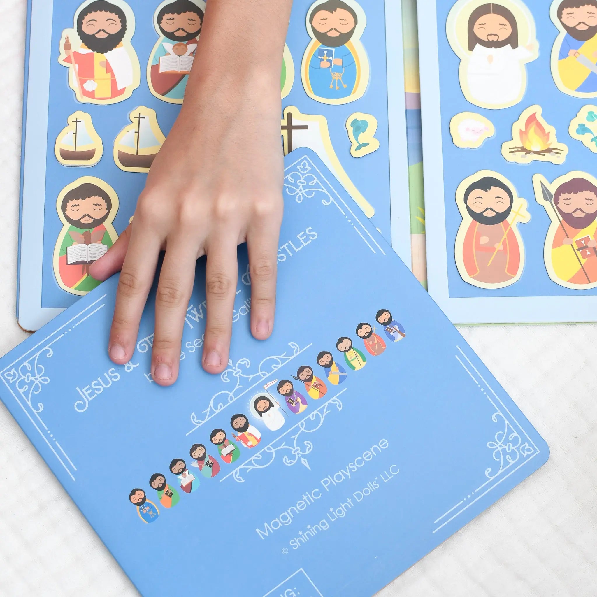 Jesus & the Twelve Apostles - Magnetic Playscene - Shining Light Dolls