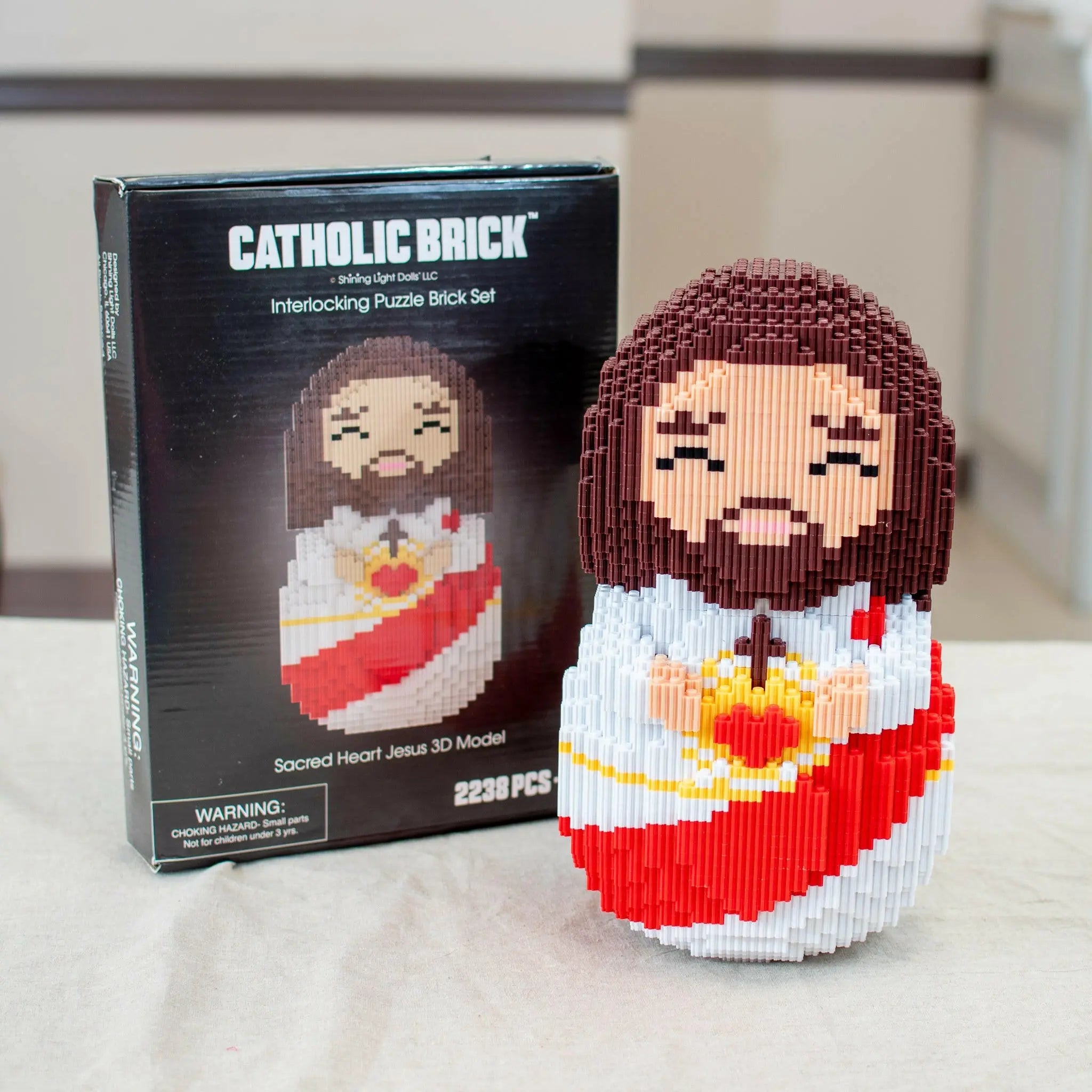 Catholic Brick - Sacred Heart Jesus Interlocking Brick 3D Model ...