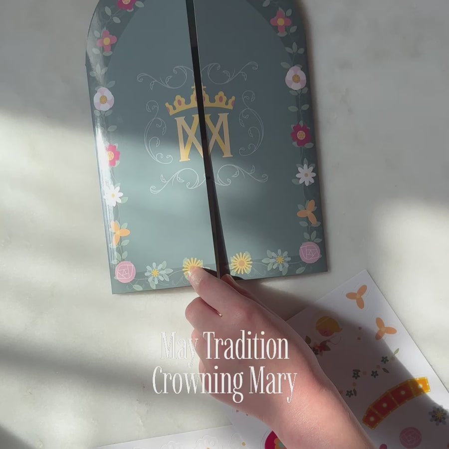 May Crowning Reusable Sticker Activity - Shining Light Dolls