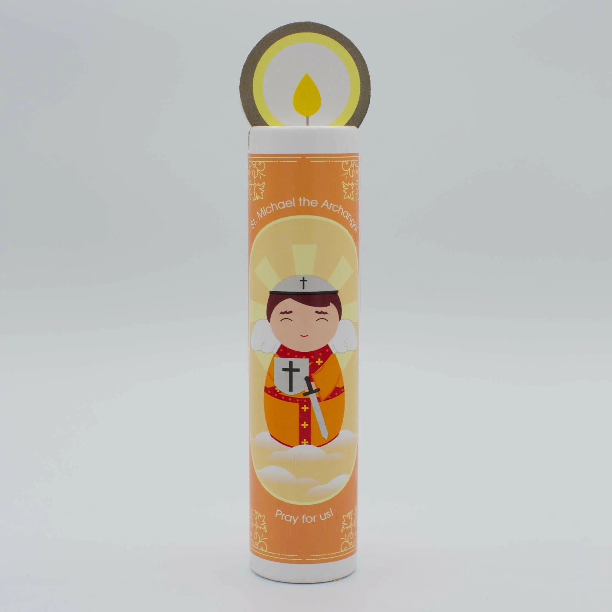 St. Michael Wooden Prayer Candle – Shining Light Dolls