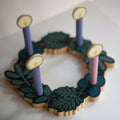 Double-sided Advent to Christmas Wooden Wreath Set – Shining Light Dolls