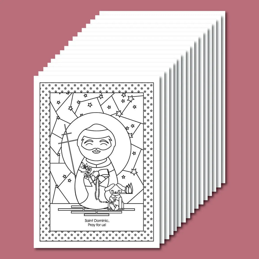 August Saints Coloring Sheets - Digital Download - Shining Light Dolls